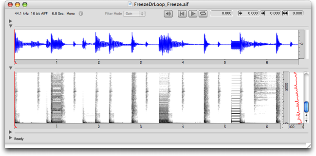 AudioSculpt Sound Examples - "Freeze"